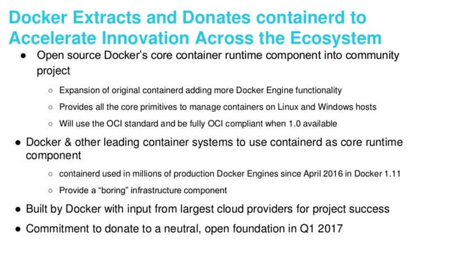containerd and what it means for the container ecosystem