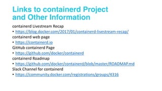 containerd and what it means for the container ecosystem | PPT