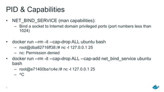 Container security: seccomp, network e namespaces | PDF | Operating Systems | Computer Software ...