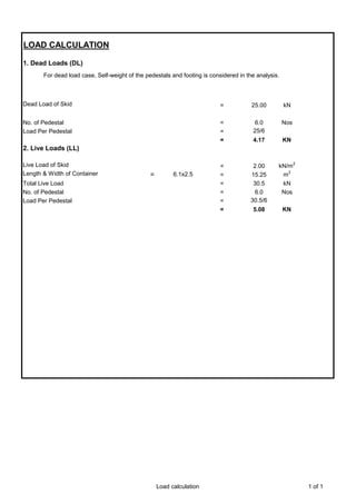 This calculation report is relevant to the structural analysis and ...