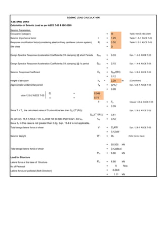 This calculation report is relevant to the structural analysis and ...