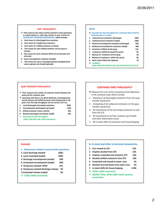 Container freight station performance measure | PDF