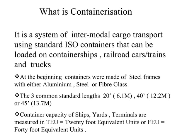 Containerisation Ppt