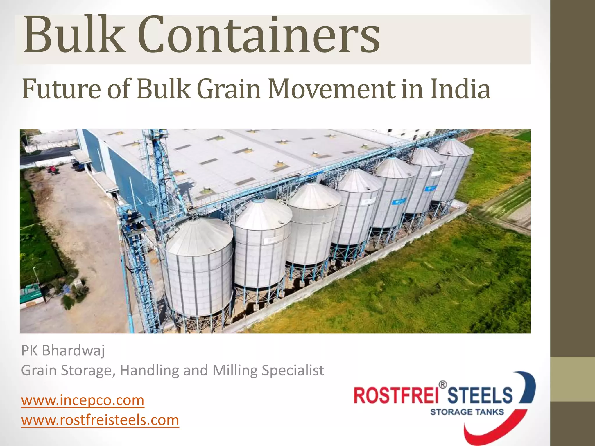 Containerisation of Foodgrain - Future of FCI Foodgrain Movement | PPTX
