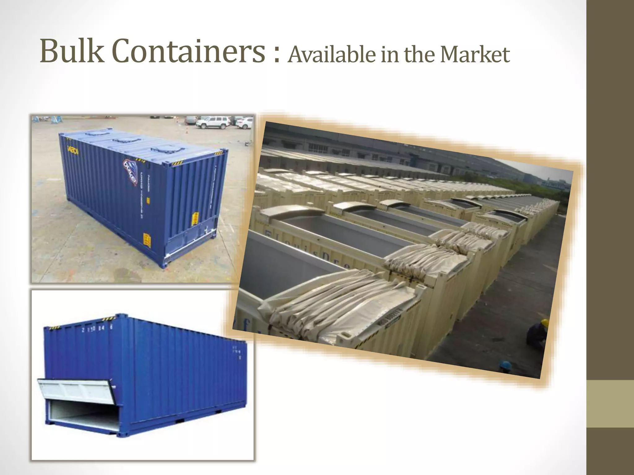 Containerisation of Foodgrain - Future of FCI Foodgrain Movement | PPTX