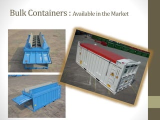 Containerisation of Foodgrain - Future of FCI Foodgrain Movement | PPTX