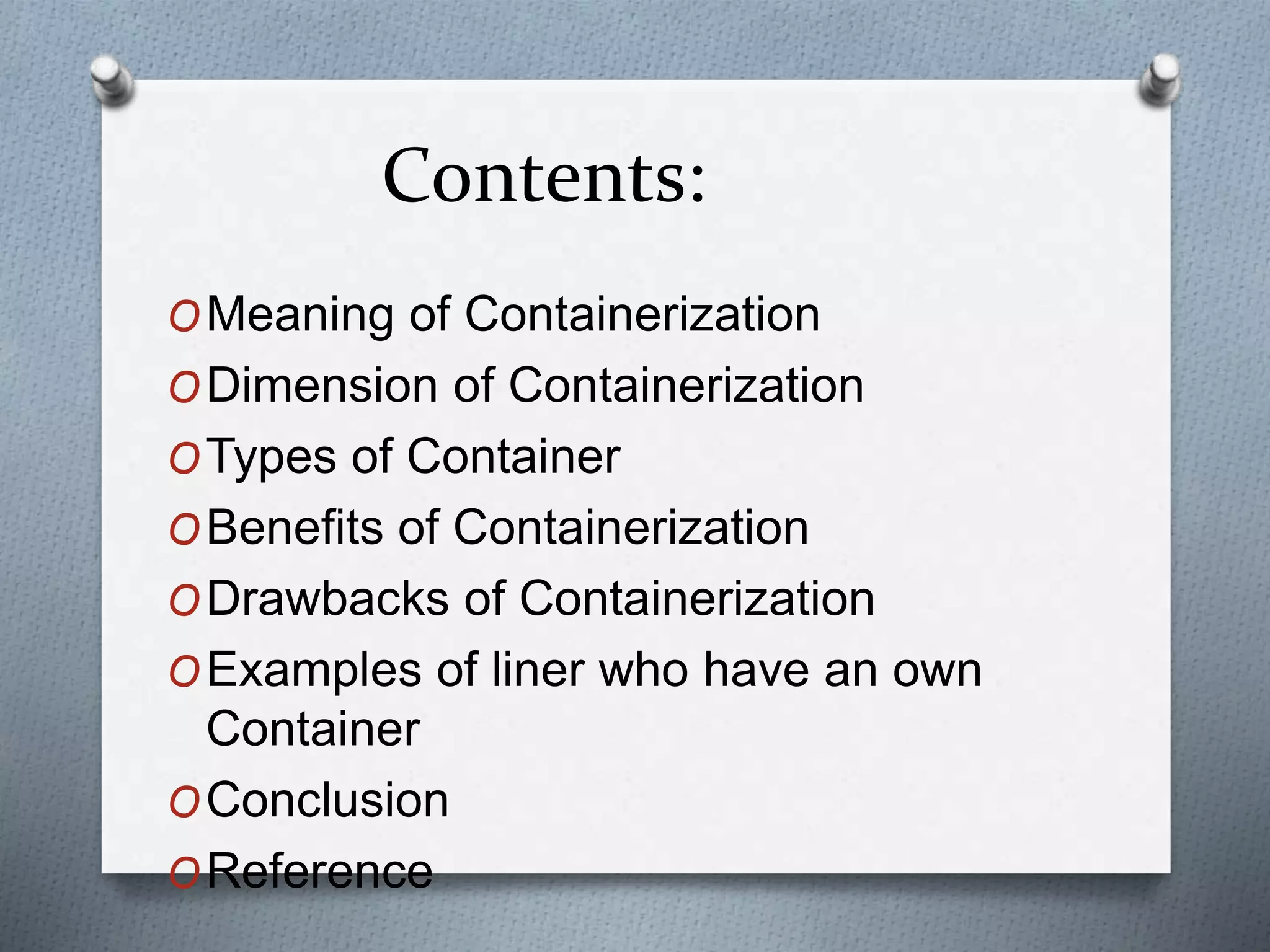 Containerization 2019 | PPTX