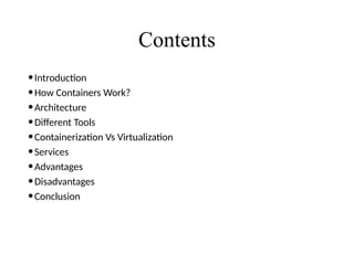 containerization1. introduction to contain | PPTX