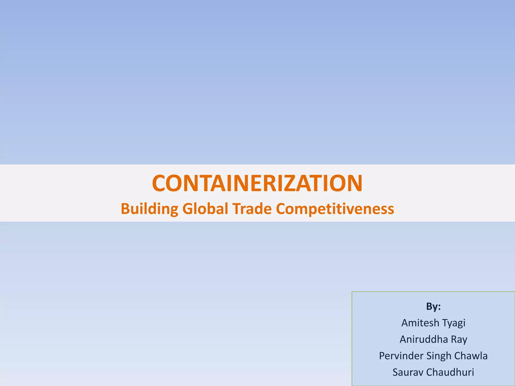 Containerization and India - Status | PDF | Cruises | Travel Type