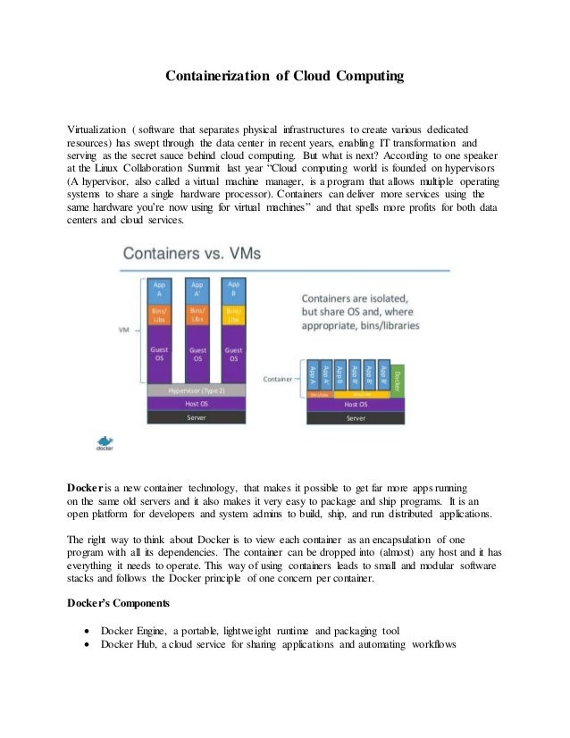 Containerization of Cloud Computing Containerization of Cloud Computing