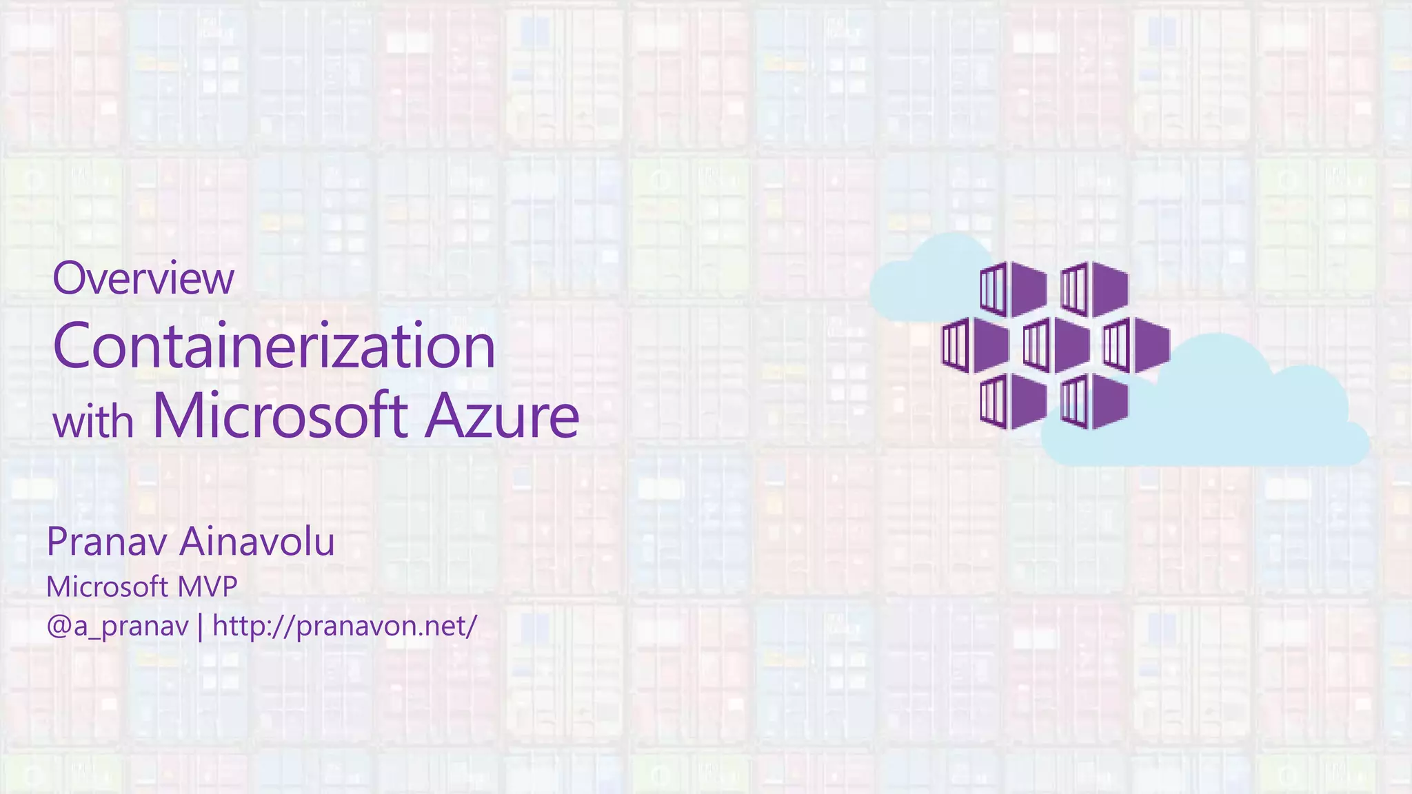 Containerization with Azure | PPT