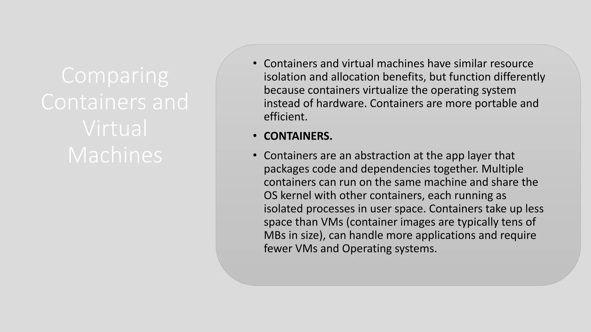 Containerized Applications Overview | PPTX