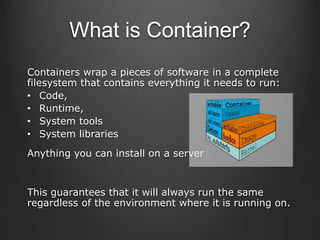 Container & kubernetes | PPTX