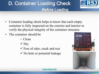 Container loading inspection | PDF