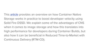 Container Native Storage | PPT