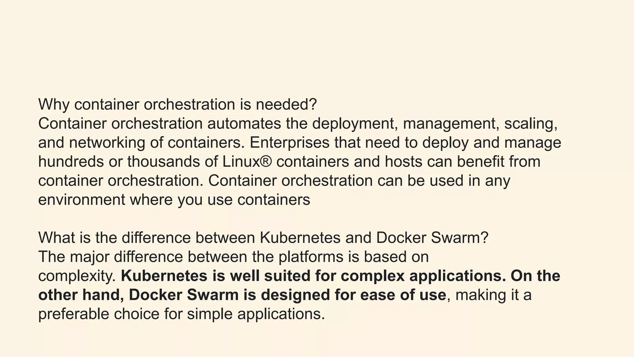 Container Orchestration | PPTX