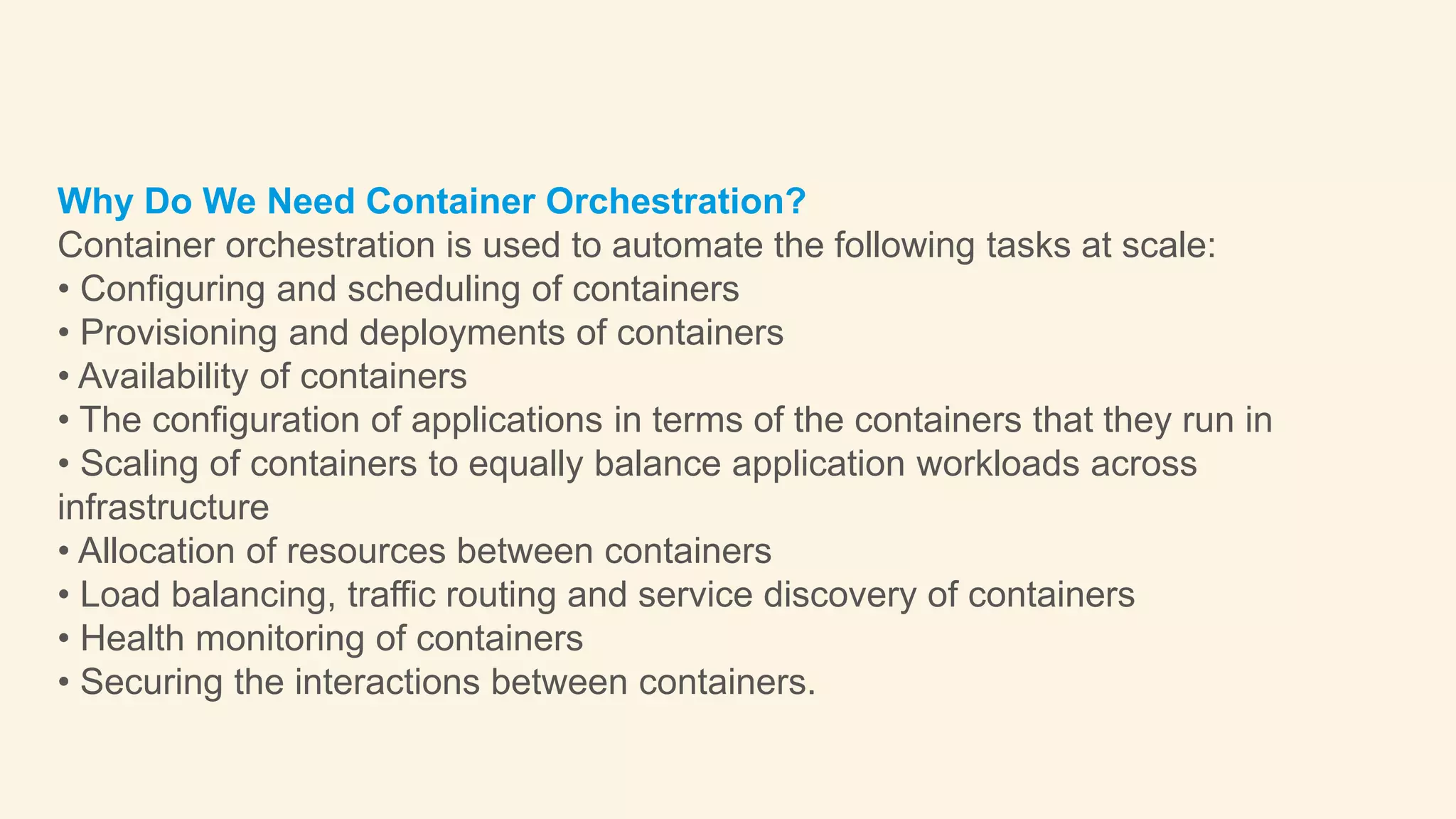 Container Orchestration | PPTX