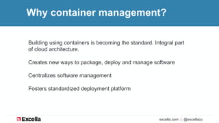 Container orchestration overview | PPTX