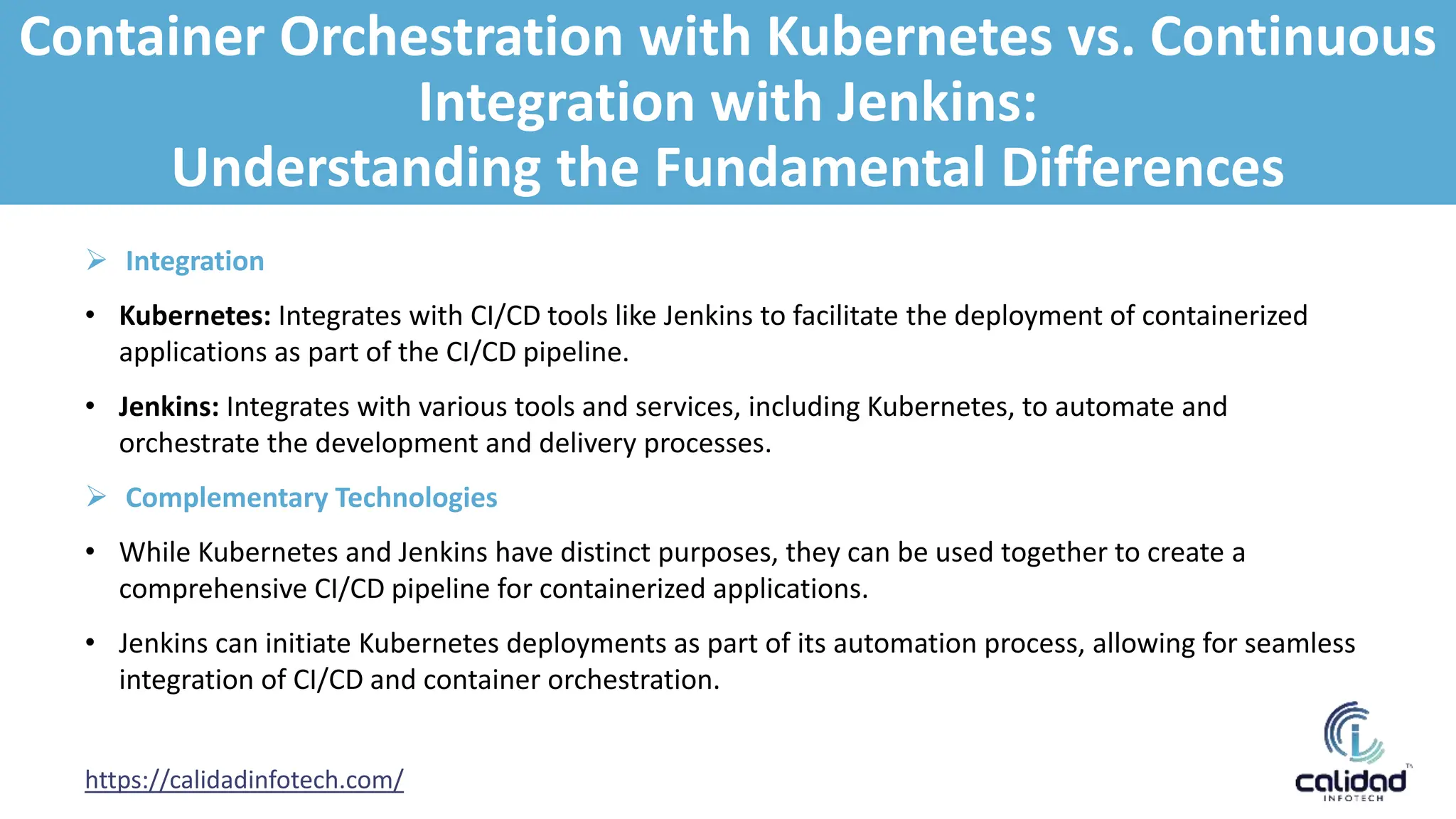 Container Orchestration with Kubernetes vs. Continuous Integration with ...