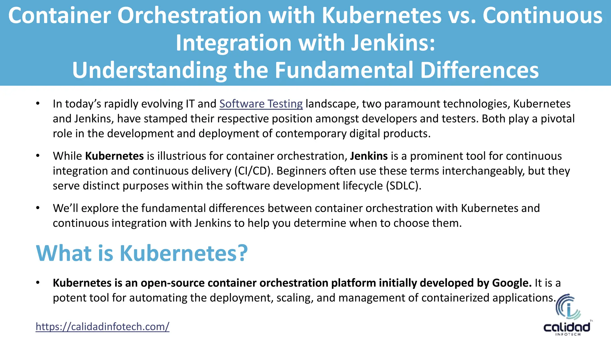 Container Orchestration with Kubernetes vs. Continuous Integration with ...