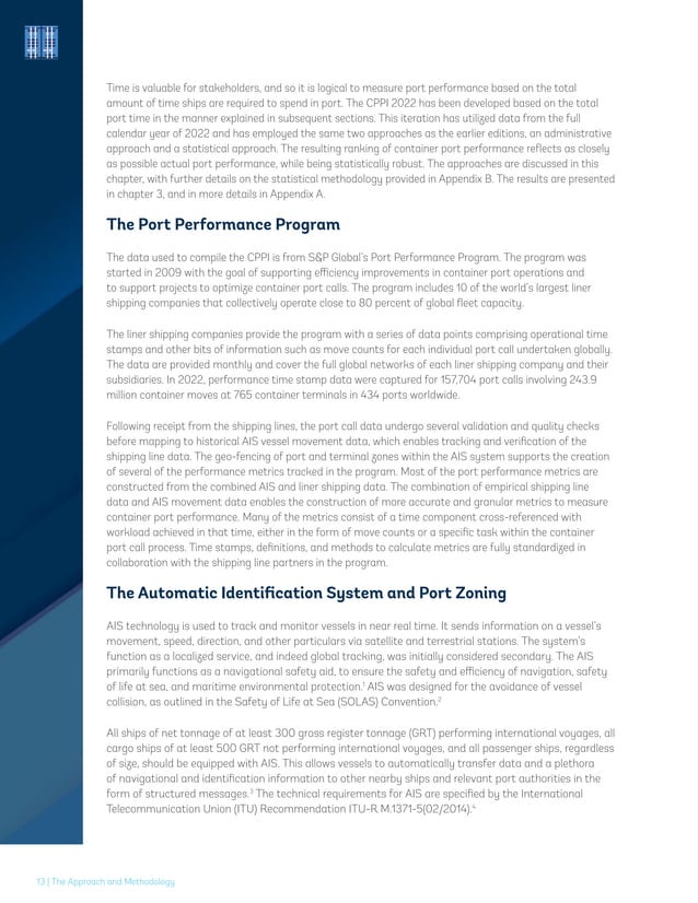 Container Port Performance Index 2022.pdf | Logistics and Transportation Industry | Industries