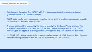 Container Pricing for IBM Z - Application Development and Test Solution ...