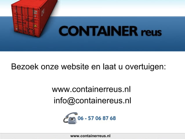 Zeecontainer / Container huren of kopen? | PPT
