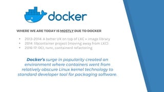 Container Runtimes: Comparing and Contrasting Today's Engines | PDF