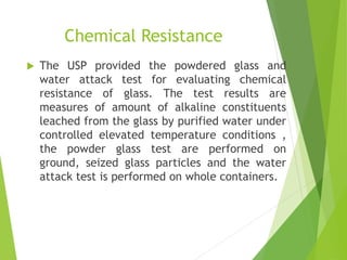 Containers and closures for parenteral preparations | PPTX