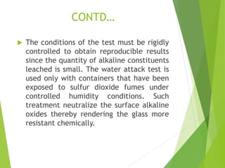 Containers and closures for parenteral preparations | PPTX