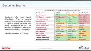 Containers: DevOp Enablers of Technical Solutions | PPTX