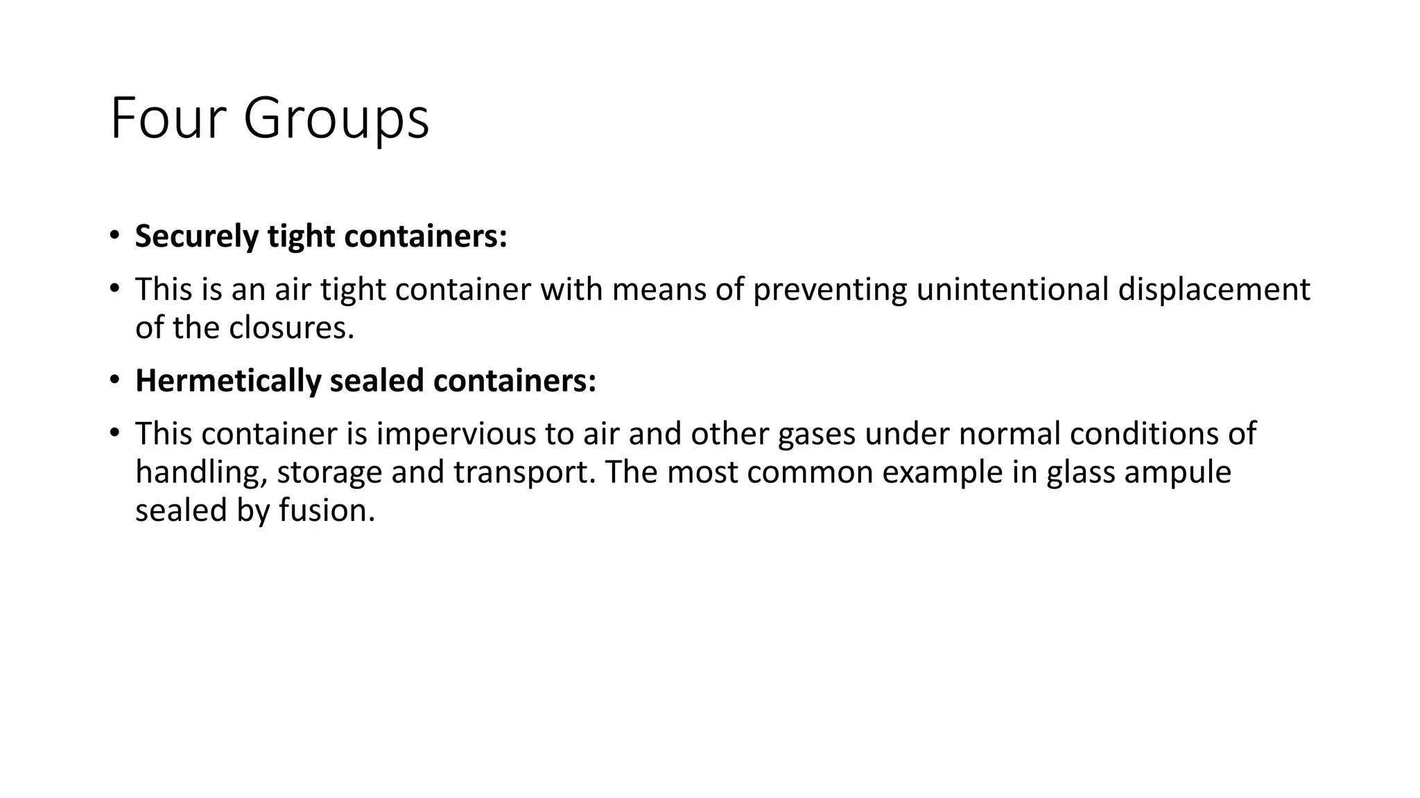 Containers and closures | PPTX