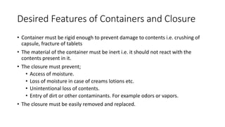Containers and closures | PPTX