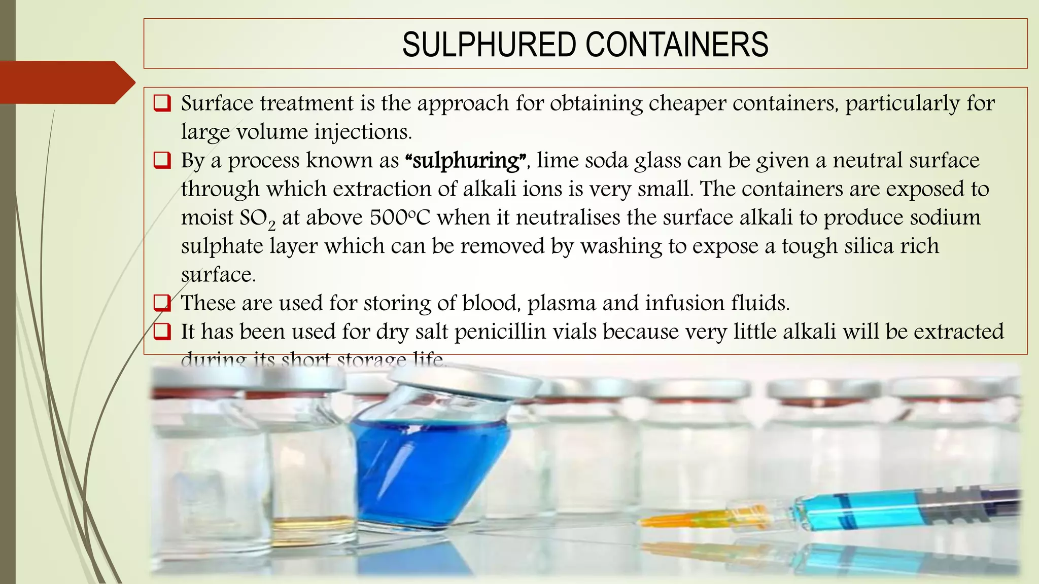 Containers and closure system of parenterals | PPTX