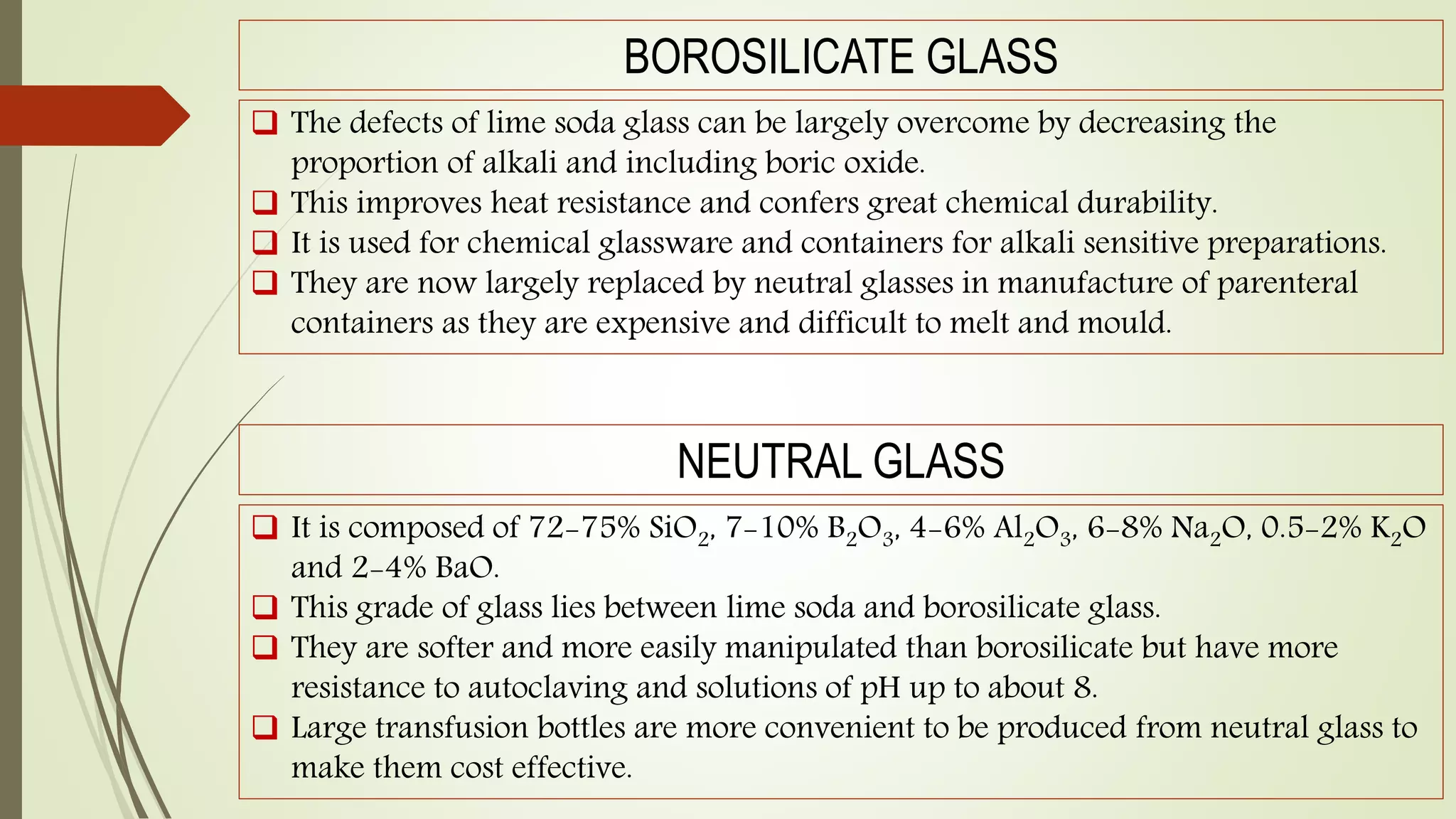 Containers and closure system of parenterals. | PPTX
