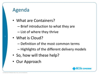 Introduction to Containers and Cloud | PPT