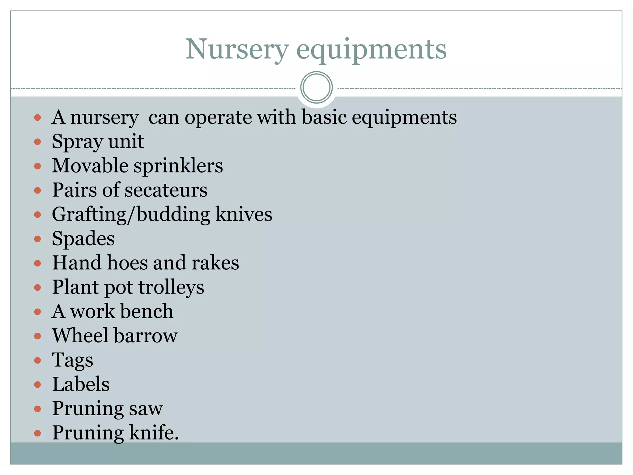 PLANT CONTAINERS AND NURSERY EQUIPMENTS | PPTX