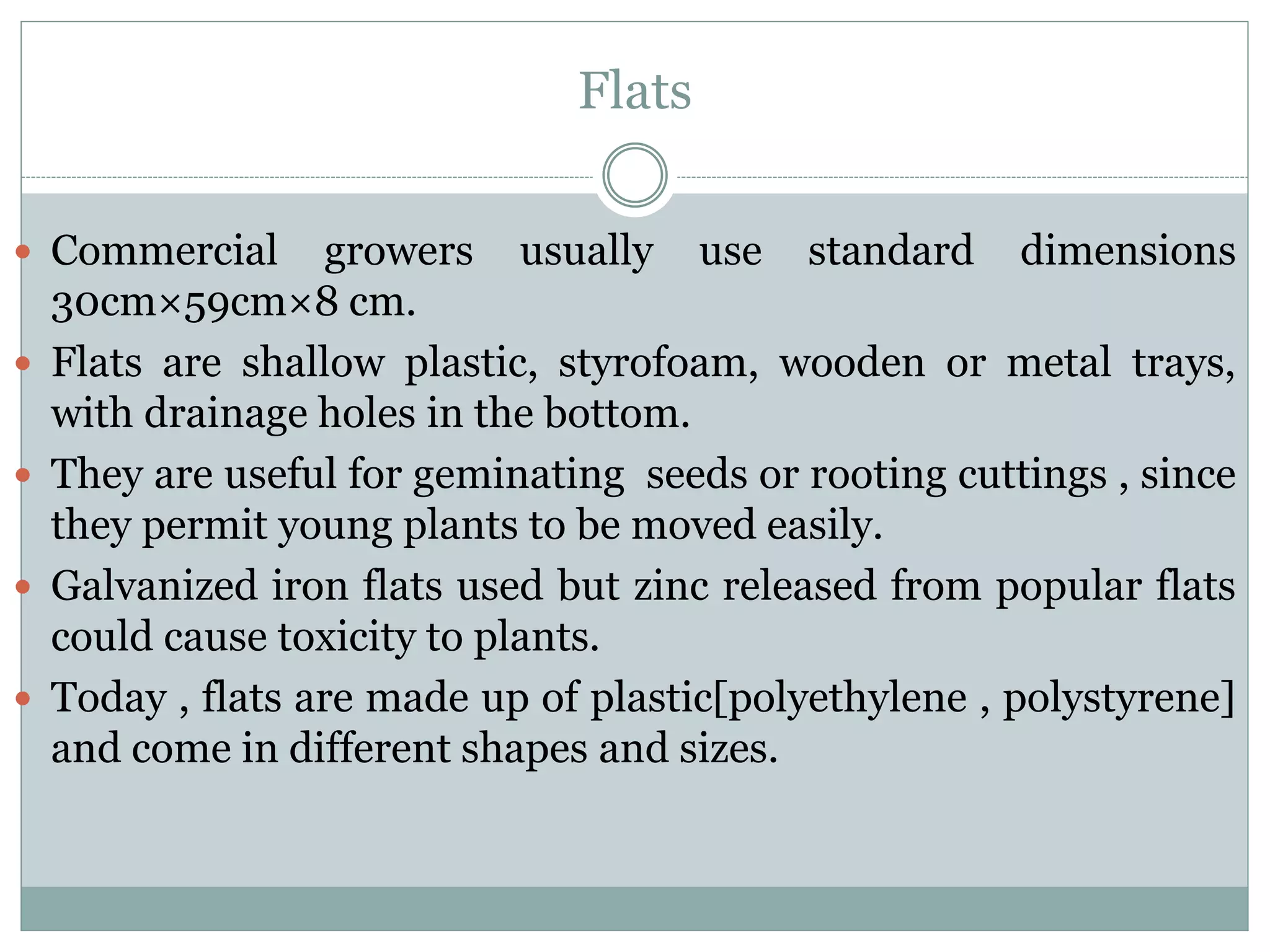 PLANT CONTAINERS AND NURSERY EQUIPMENTS | PPTX