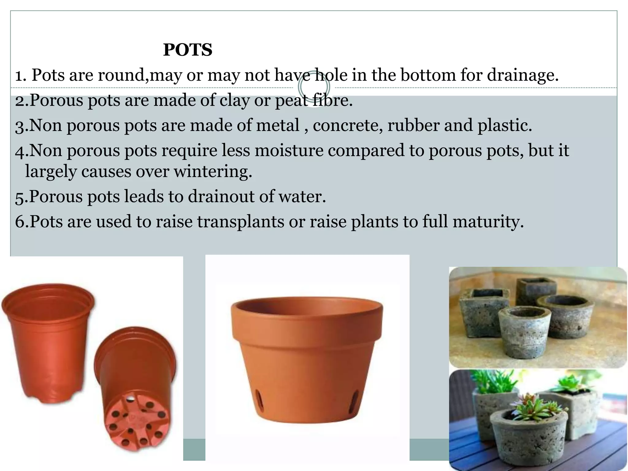 PLANT CONTAINERS AND NURSERY EQUIPMENTS | PPTX