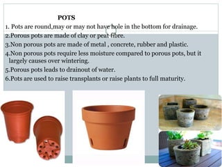 PLANT CONTAINERS AND NURSERY EQUIPMENTS | PPTX