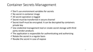 Containers and workload security an overview | PPT