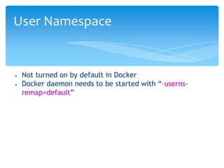 Container security | PPTX