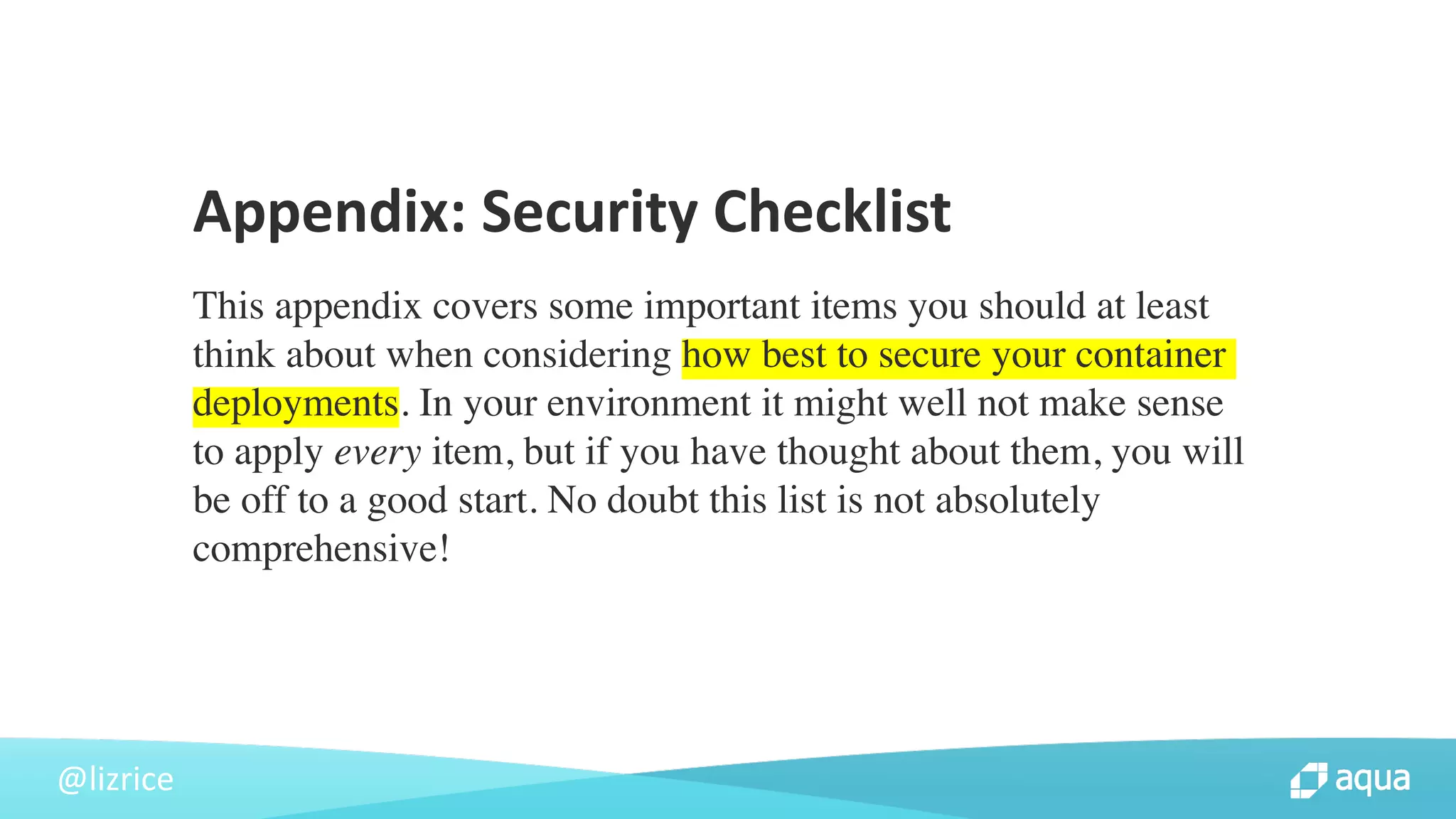 The Container Security Checklist | PDF