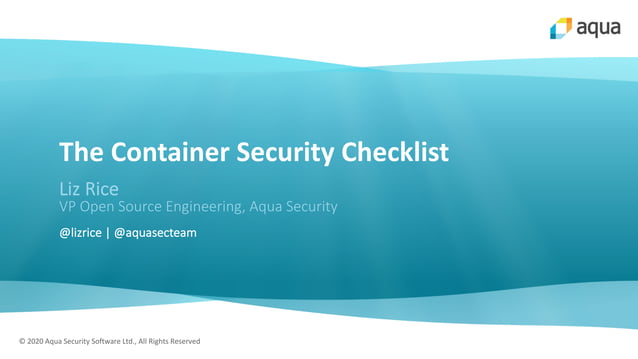 The Container Security Checklist | PDF | Operating Systems | Computer Software and Applications