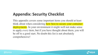 The Container Security Checklist | PDF | Operating Systems | Computer Software and Applications