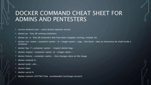 Docker Container Security | PPTX