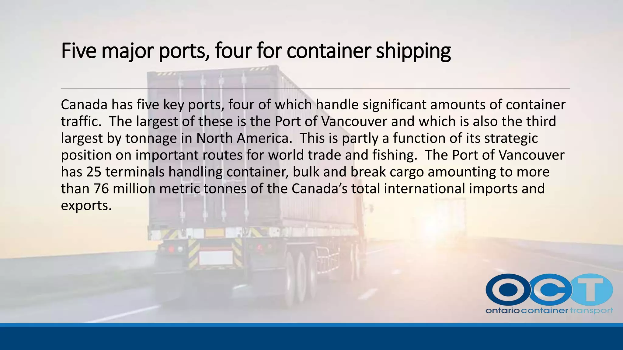 Container Shipping in Canada | PPTX