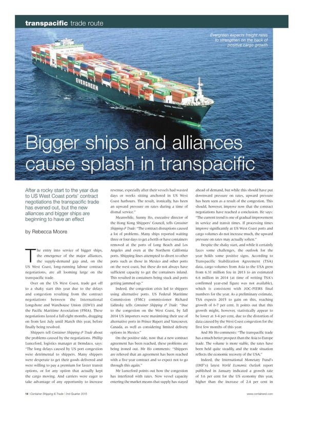 Container Shipping Trade Magazine 2015 | PDF