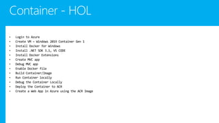 Containers Hands-on lab | PPT