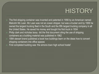 Containers-modular construction technology | PPTX